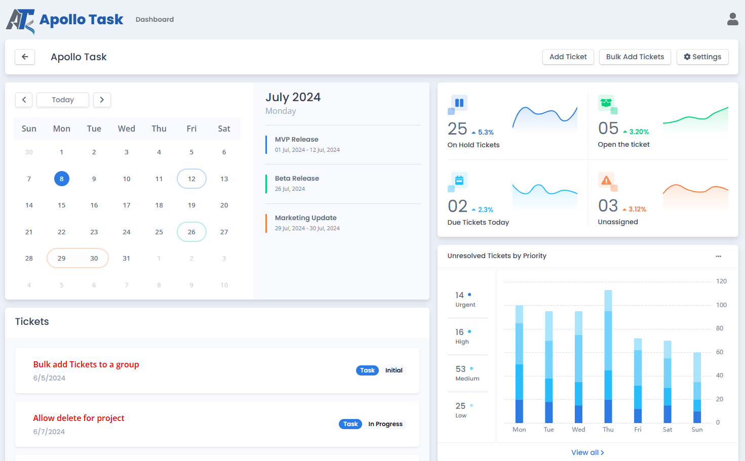 Home page - Apollo Task